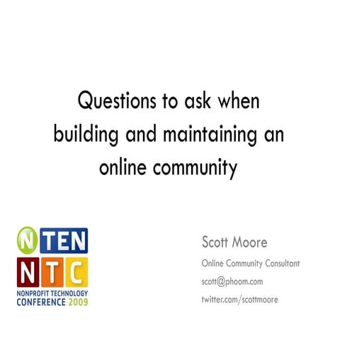 Questions to Ask When Building an Online Community | PPT