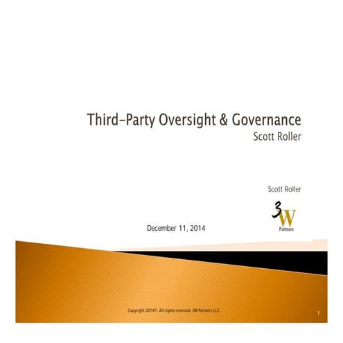 Third-Party Oversight & Governance | PDF