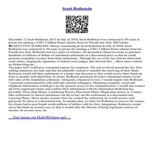 Scott Rothstein | PDF