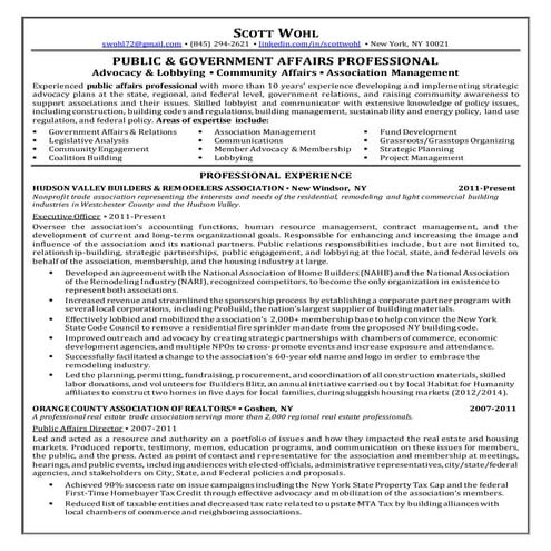 Scott Wohl Public & Government Affairs Professional | DOCX