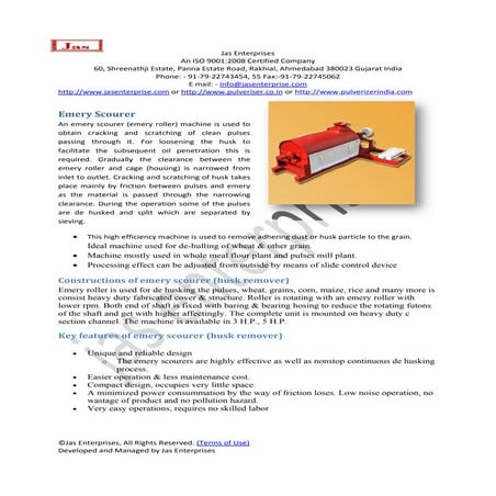 Scourer machine | PDF