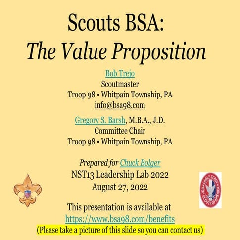Scouting BSA Value Propos BENEFITS27 Aug 2022 PRESENTED.pptx