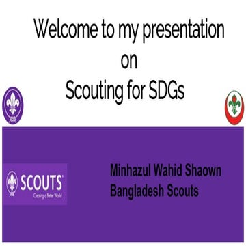 Scouting for SDGs powerpoint presentation | PPTX