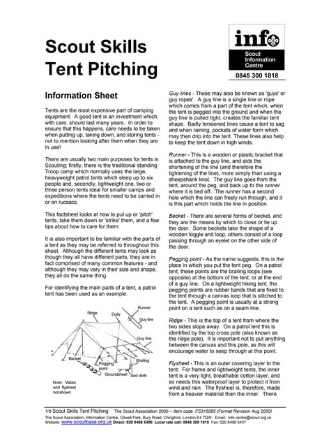 TENT PITCHING.pptx | Camping | Travel Type