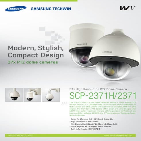 Samsung Techwin SCP-2270 Data Sheet | PDF