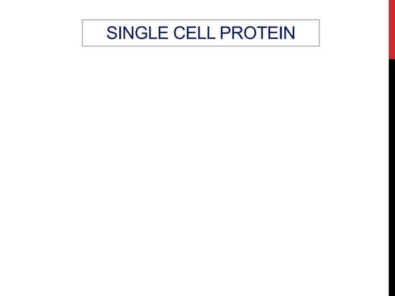 single cell proteins (SCP) ppt,slideshare. | PPTX