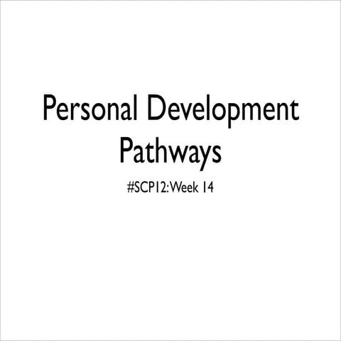 Personal Development Pathways | PDF