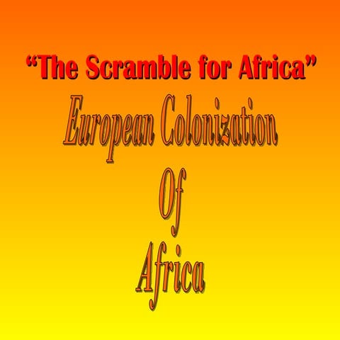Scramble for africa th | PPT