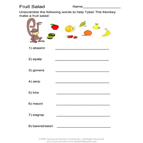 Scramble fruit salad | PDF