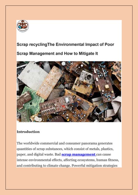 Embracing Sustainability-Trends in Mining Waste Management | PDF