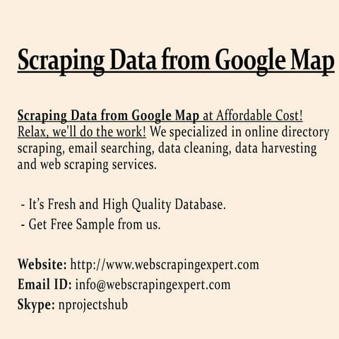 Scraping Data from Google Map | PPT