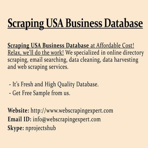 Scraping USA Business Database | PPTX