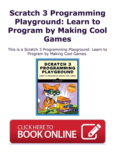 Kindle Scratch 3 Programming Playground Learn To Program By Making Cool Games Pdf