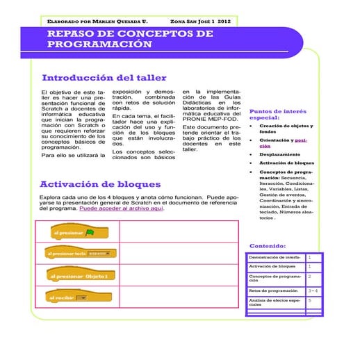 1. descripcion de la interfaz de usuario de scratch | PDF