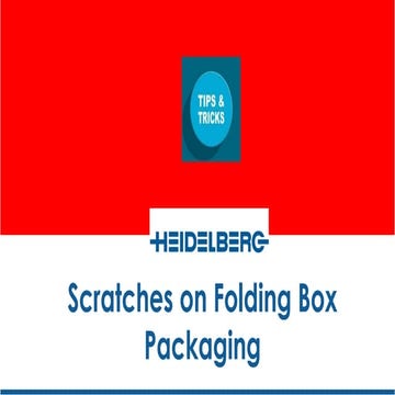 Scratches on Folding Box Packaging | PPTX