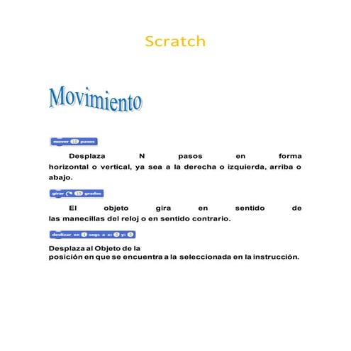 Scratch explicacion bloques | DOCX
