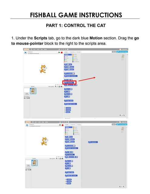 Pong on SCRATCH Directions | PPT