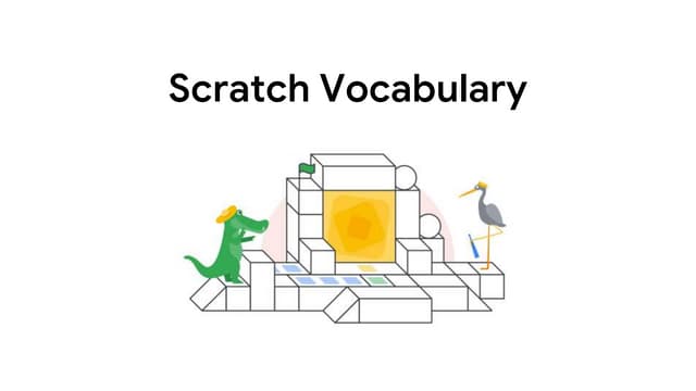 Scratch Vocabulary Basic Introduction For Scratch Programming Pptx Programming Languages