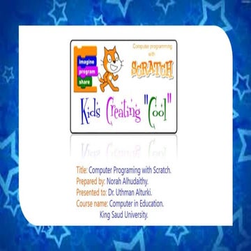 Computer Programing with Scratch | PPT