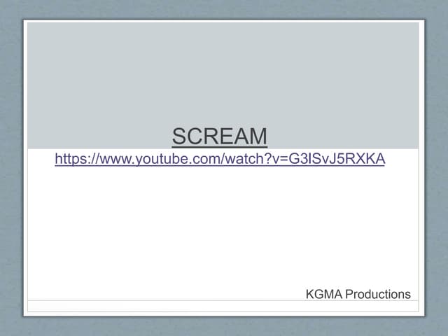 Scream opening scene analysis | PPTX
