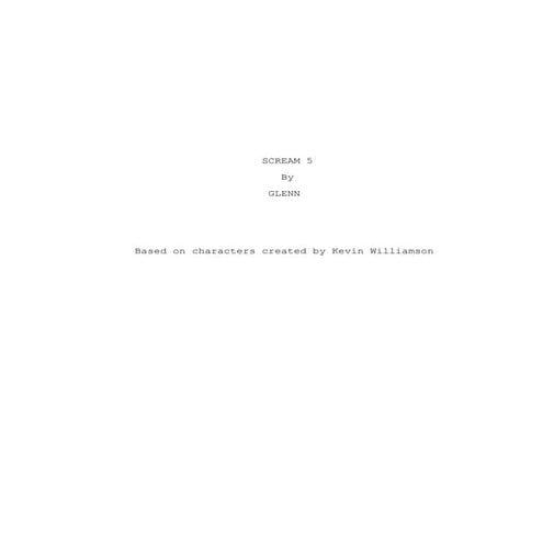 Scream 5 Opening Scene Final Draft | PDF
