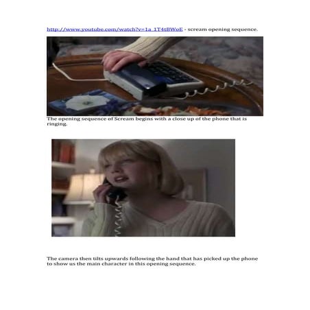Scream opening scene analysis | PPTX