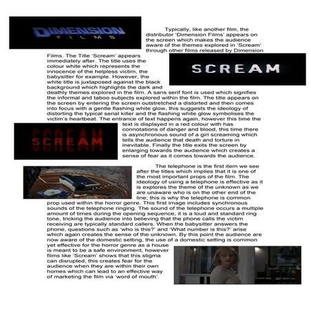 Scream Analysis | DOC