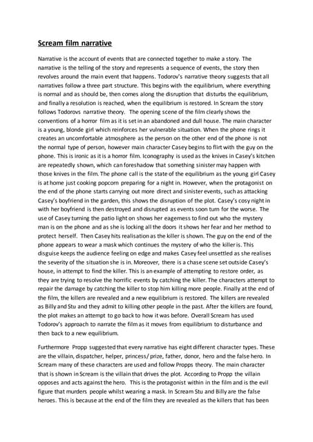 Scream opening scene analysis | PPTX | Horror | Genres