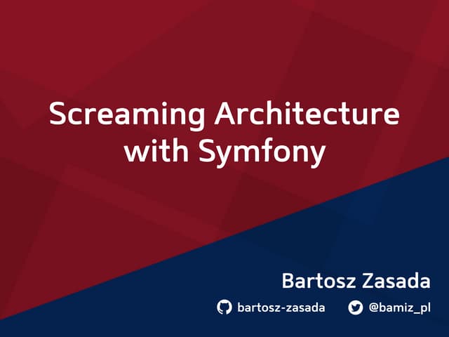 Screaming Architecture With Symfony Ppt