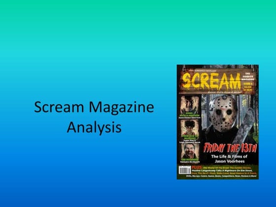 Horror Magazine Cover Analysis | PPT