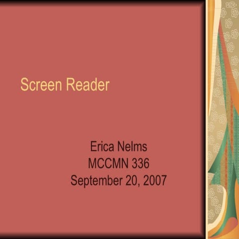 Screen Reader | PDF