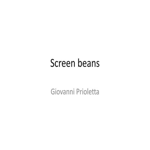 Screen beans giovanni | PPT