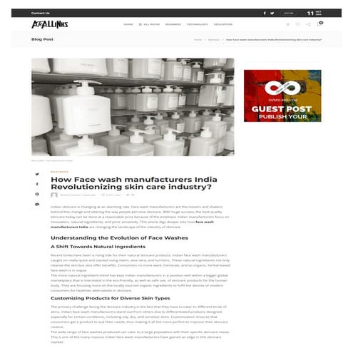 How Face wash manufacturers India Revolutionizing skin care industry? | PDF