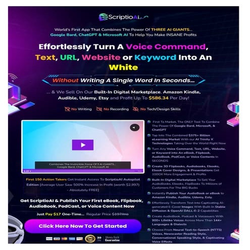 Scriptio Review – World’s First App That Combines The Power Of Google Bard, ChatGPT & Microsoft ...