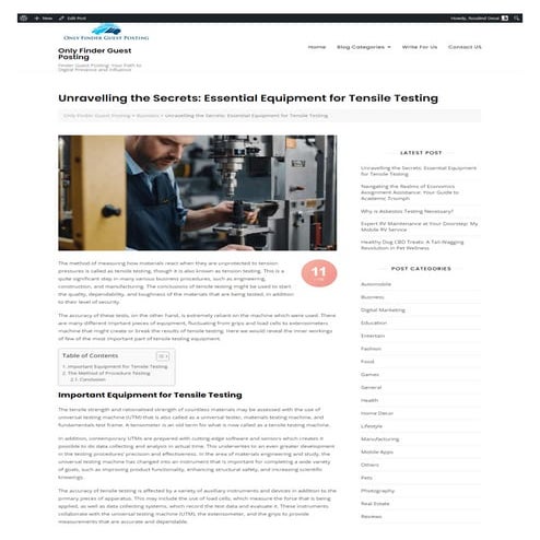 Unravelling the Secrets: Essential Equipment for Tensile Testing | PDF