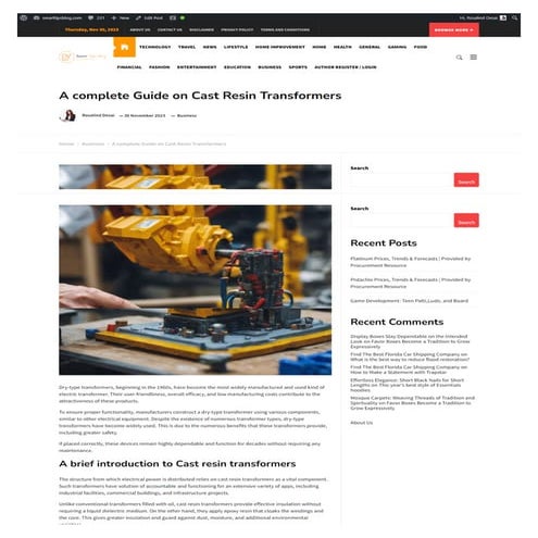 A complete Guide on Cast Resin Transformers | PDF