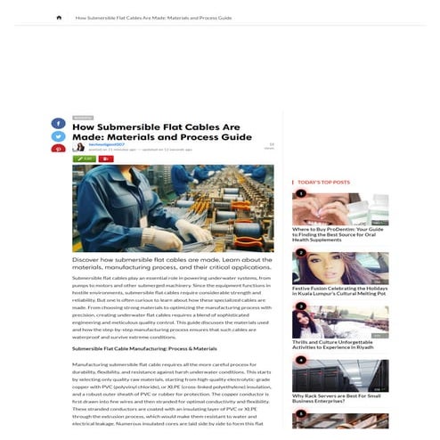 How Submersible Flat Cables Are Made: Materials & Process Guide | PDF