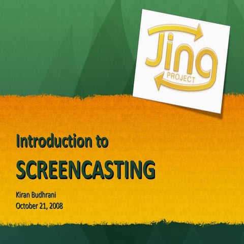 Introduction to Screencasting for Teachers and Students | PPT