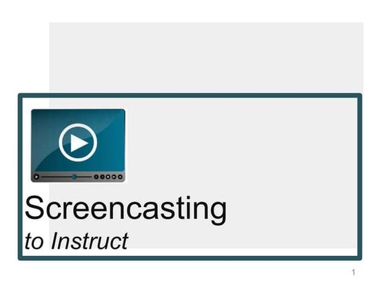 UbiTips - how to make a good screencast? | PPT