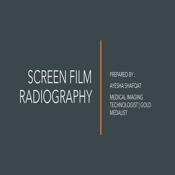 Screen Film Radiography | PDF