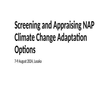 Screening and Appraising NAP Climate Change Adaptation Options.pptx