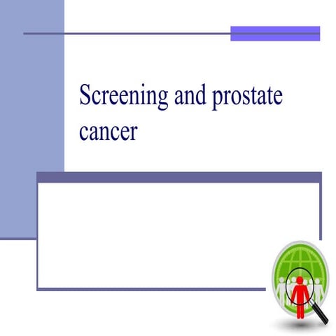 Screening and prostate cancer | PPT