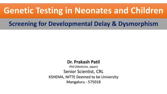 Ppt on developmental delay | PPTX