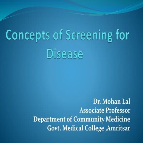 Iceberg concept of disease occurrence | PPTX