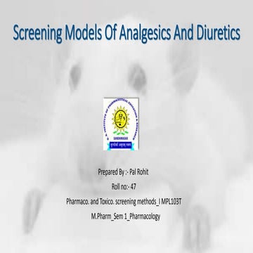 Analgesic screening methods | PPTX