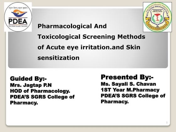 Expt. 10 Determination of acute skin irritation corrosion of a test ...