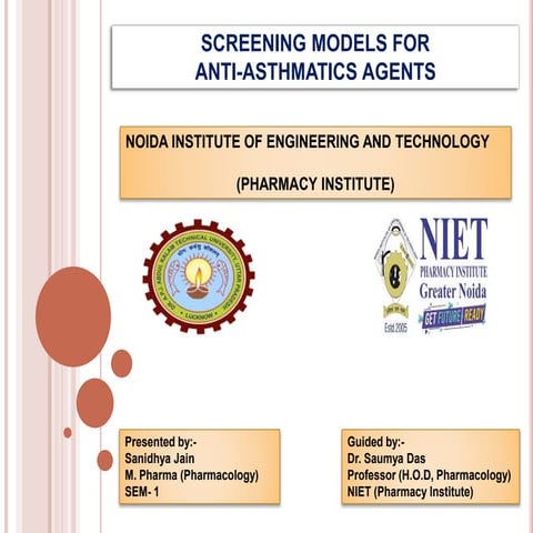 Screening models for drugs used in Asthma .pptx