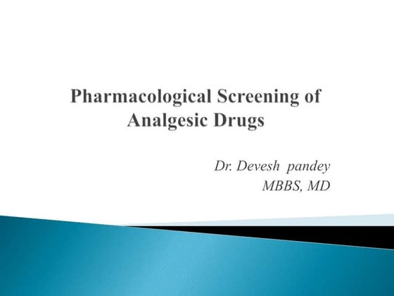 Analgesic activity of drug using eddy's hot plate method | PPT