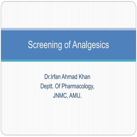 Analgesic screening methods | PPTX
