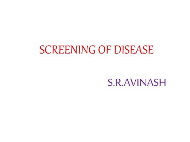 Types of Screening | PPT